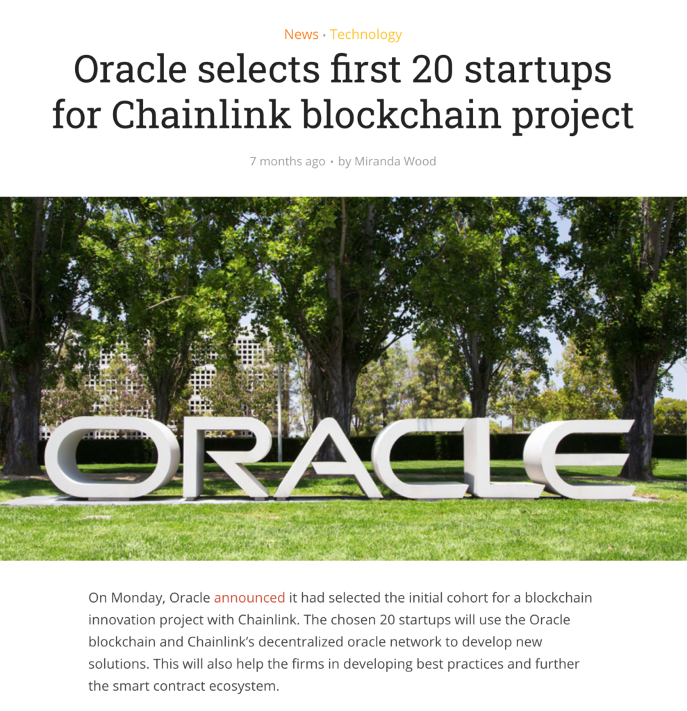 ChainlinkHub - Oracle Connection